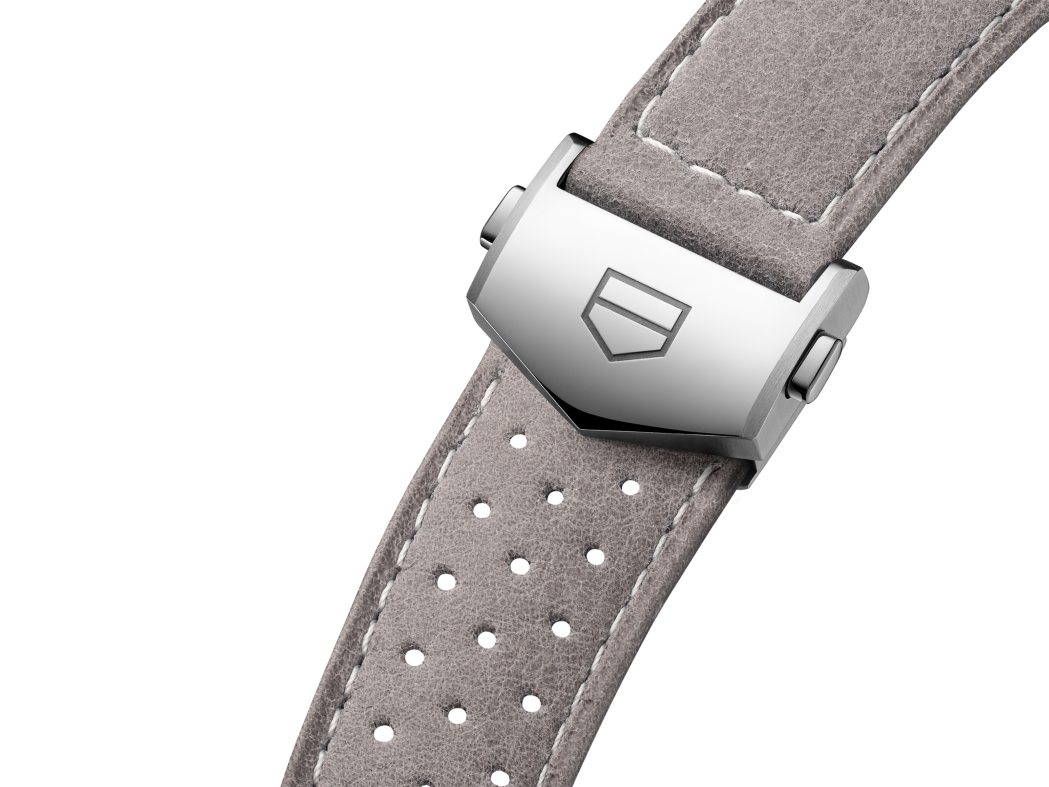 TAG HEUER CARRERA 39MM GREY PERFORATED LEATHER STRAP - - | TAG Heuer US