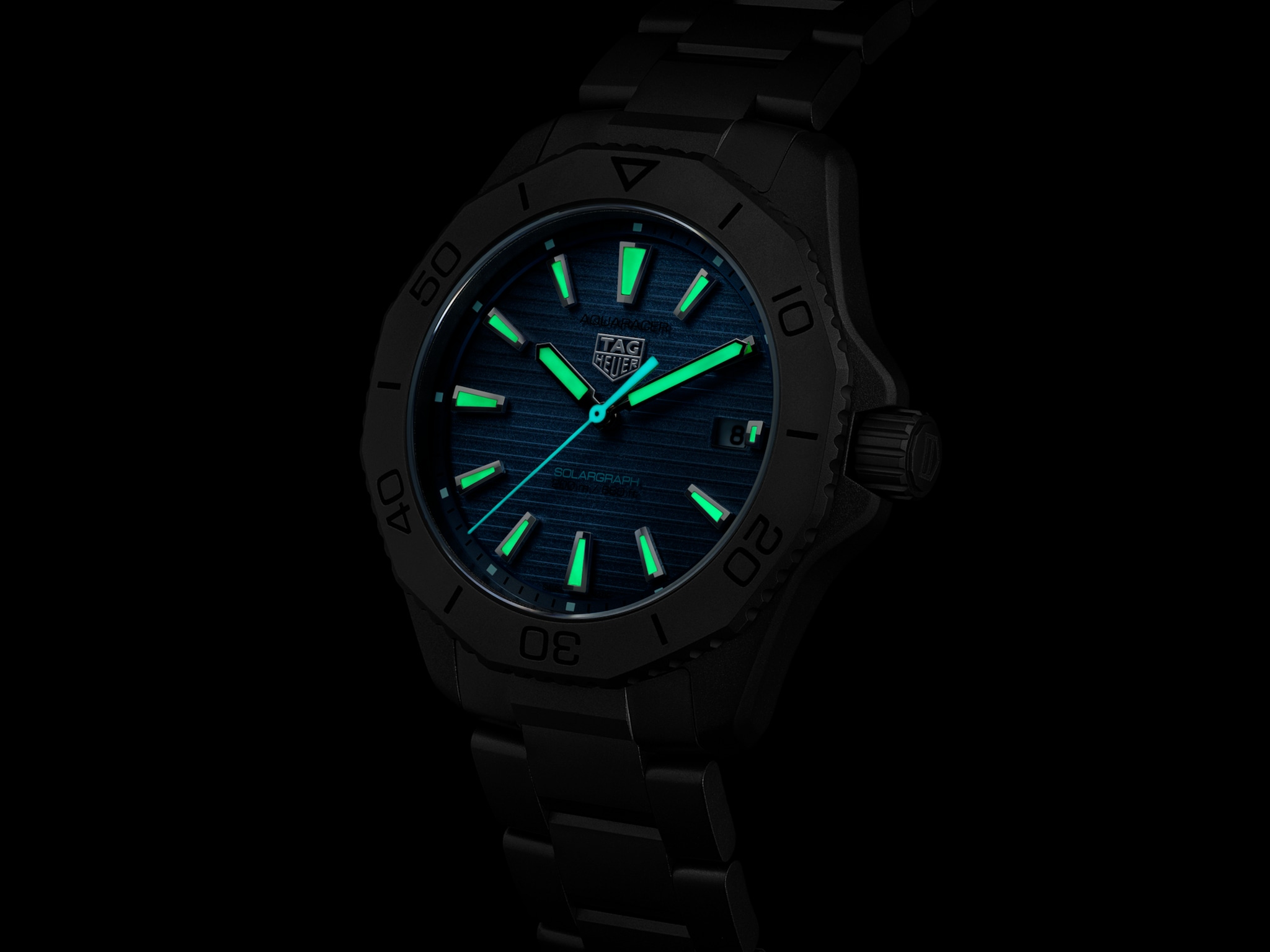 TAG Heuer Aquaracer Professional 200 Solargraph - Titanium - 40 mm ...