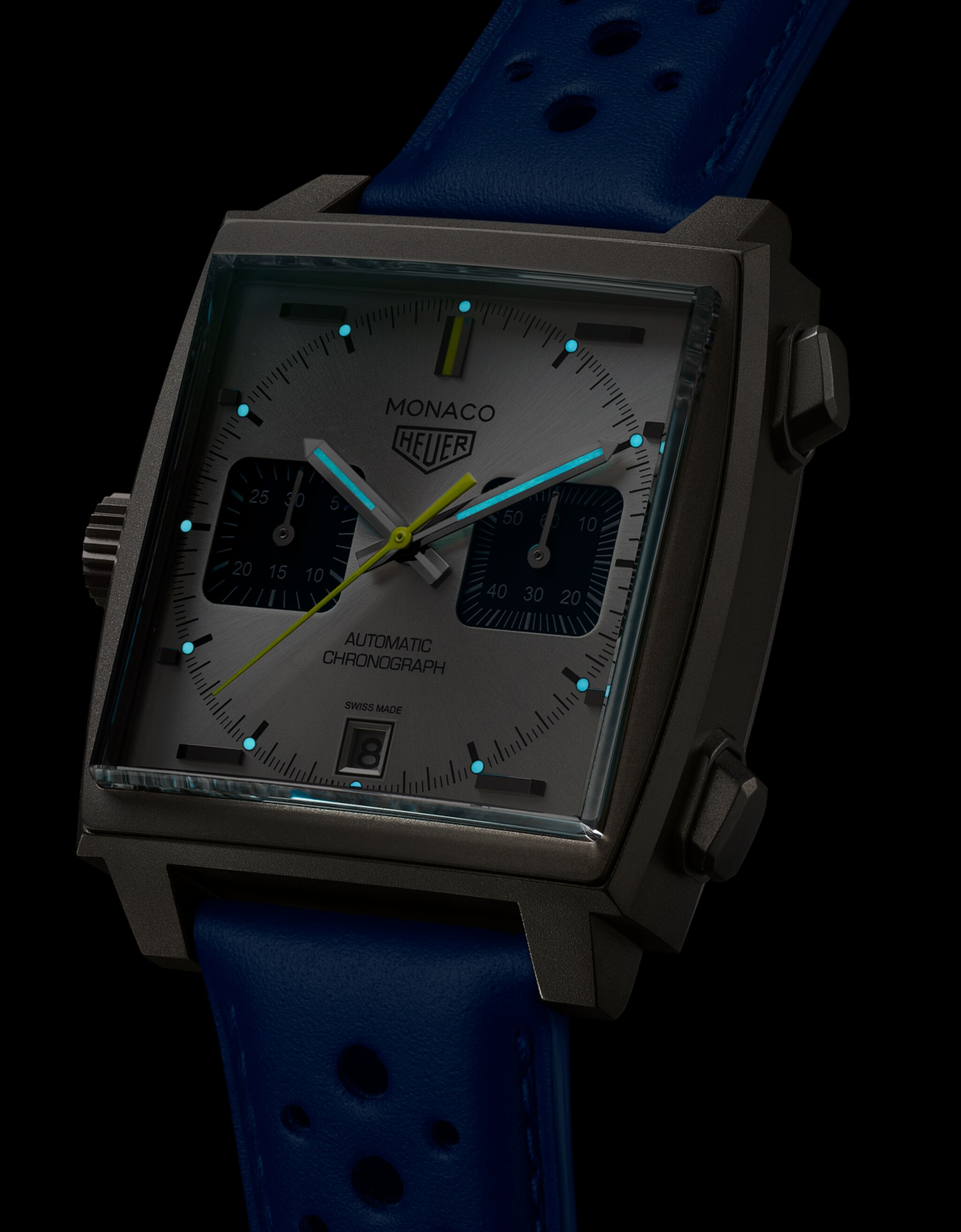 TAG Heuer Monaco CHRONOGRAPH FRENCH RACING BLUE - Titanium - 39 mm ...